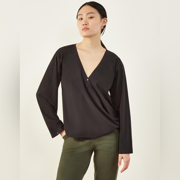 ADAY | Tops | Nwot Aday Thats A Wrap Top Black Small | Poshmark